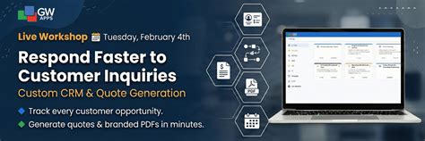 Live Workshop Crm With Pdf Quote Generation Gw Apps