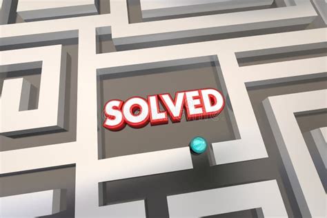 maze problem solved stock illustration illustration of creativity