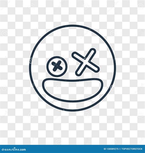 Icono Linear Del Vector Muerto Del Concepto Aislado En Backgrou