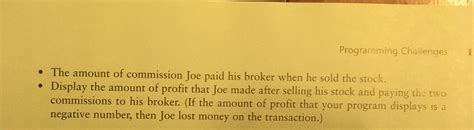 Solved 18 Stock Transaction Program La Purchase Ash Loe