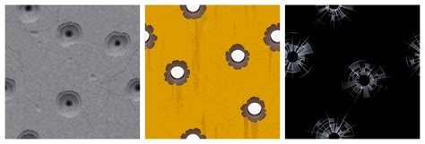 bullet holes in stone metal glass wall textures 13280693 vector art