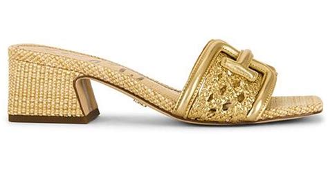 Sam Edelman Waylon Weave Sandal In Metallic Lyst Uk