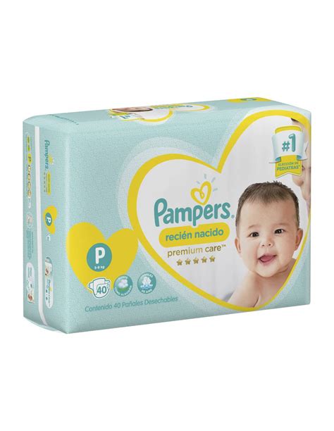 Pampers Recién Nacido Premium Care Pañales Desechables P 40 Unidades En