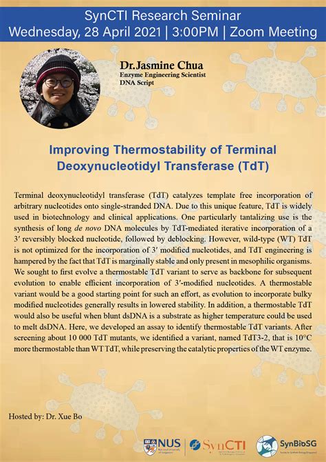 Syncti Research Seminar Dr Jasmine Chua Syncti
