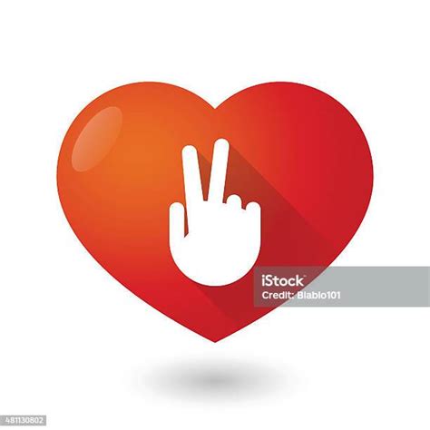 심장 아이콘을 통해 V자를 그린 손 2에 대한 스톡 벡터 아트 및 기타 이미지 2 2015년 감정 Istock