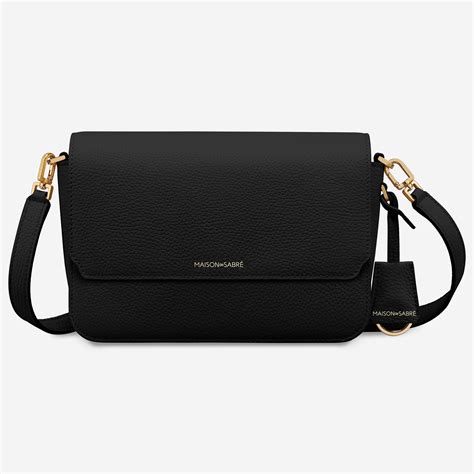 The Medium Flap Bag Black Caviar Maison De SabrÉ