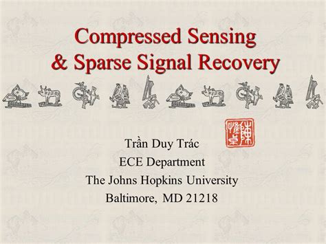Compressed Sensing And Sparse Signal Recovery Ppt Video Online Download