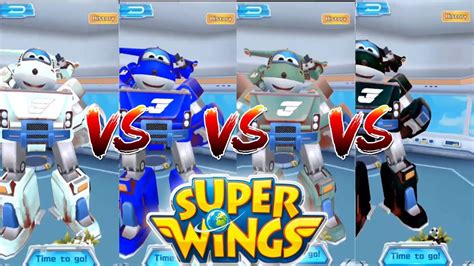 Super Wings Jett Run Jett White Vs Jett Blue Vs Jett Light Green Vs