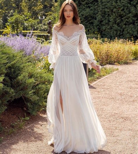 Rustic Boho Wedding Dress Romantic Country Wedding Dress Etsy Canada