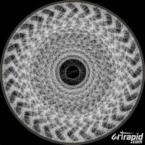 Circular String Spiral Geometric Wall Clock Artrapid