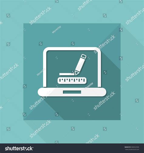 Vector Illustration Single Isolated Computer Design Stock Vector Royalty Free