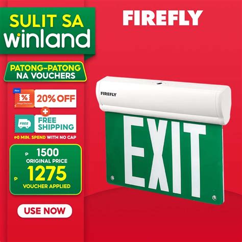 Firefly By Winland 1 2v 350mah Double Faced Emergency Exit Light W