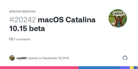 MacOS Catalina 10 15 Beta Issue 20242 Electron Electron GitHub