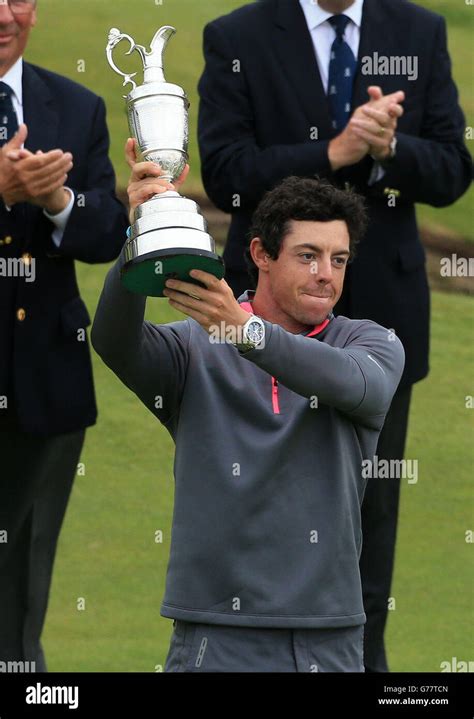 Northern Irelands Rory Mcilroy Celebrates With The Claret Jug After