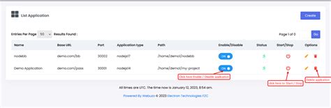 Application Manager Webuzo