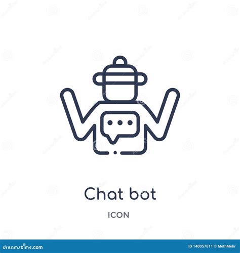 Linear Chat Bubble Icon From Comunation Outline Collection Thin Line Chat Bubble Vector