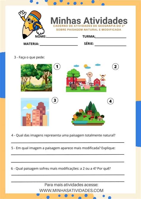 Paisagem Natural E Modificada Geografia Para 2° Série