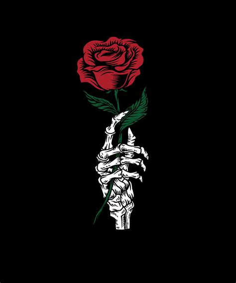 Skeleton Hand Holds Red Rose 1 Photograph By Norman W Fine Art America