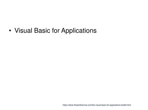 ppt visual basic for applications powerpoint presentation free