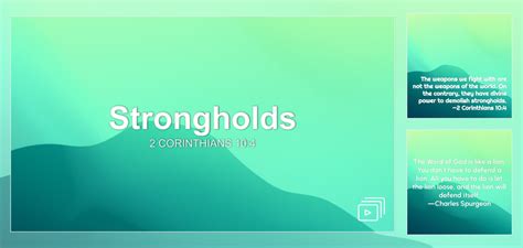 Strongholds Sermon By Sermon Research Assistant 2 Corinthians 104