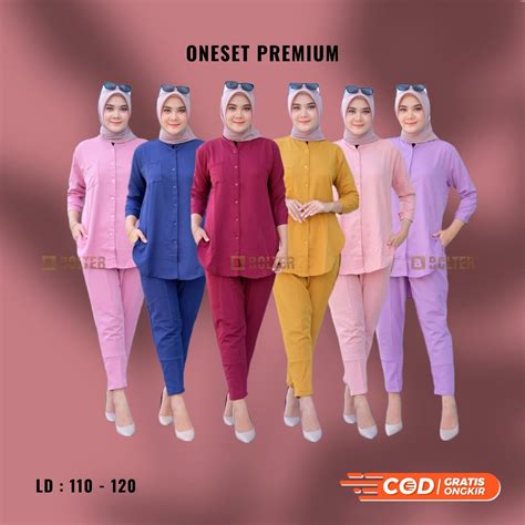 Jual Setelan Kemeja Wanita Kerja Formal One Set Adem Ori Premium