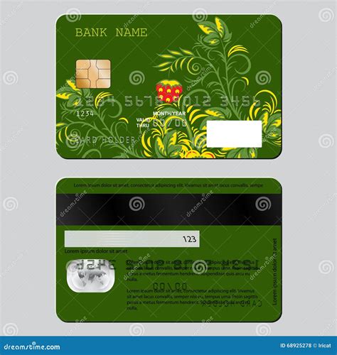 Tarjeta De Crédito De La Plantilla Del Diseño De Muestra A Partir De