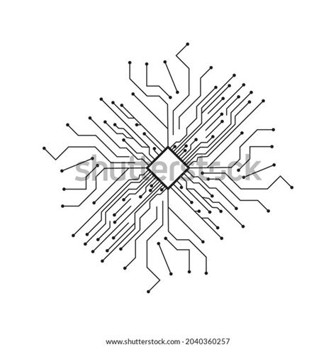 Computer Vector Background Circuit Board Electronic Stock Vector