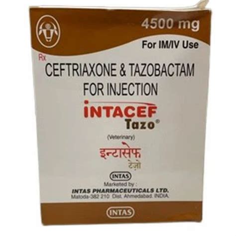 4500mg Intacef Tozo Ceftriaxone Tazobactam Injection At ₹ 90 Vial