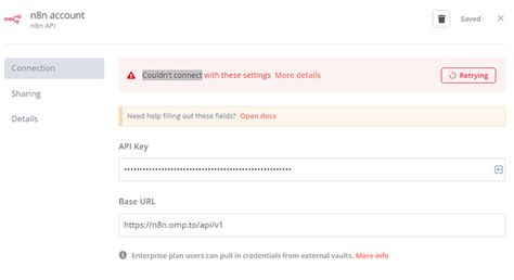 Self Host N8n Credentials Couldnt Connect Questions N8n Community