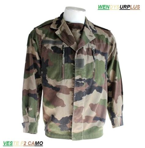 Veste De Treillis F2 Camouflage Otan Ce Armée Française Occasion