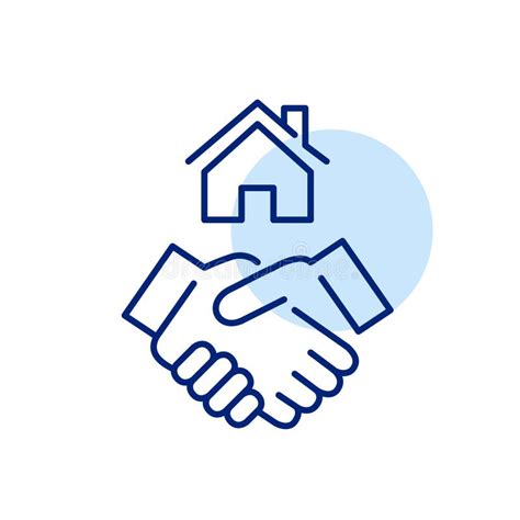 Handshake And House Symbol Real Estate Purchase Agreement Pixel