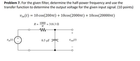 Solved Problem For The Given Filter Determine The Chegg