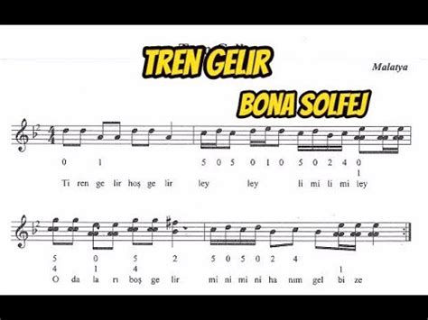 Tren Gelir Bona Solfej 2 Nota Dersleri ve Solfejleri Kısa Sap