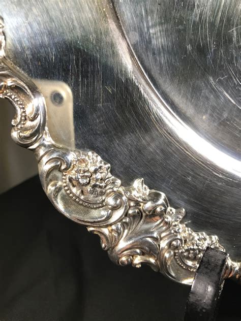 Wallace Silversmith Baroque Pattern Serving Plate Platter Silver Plate
