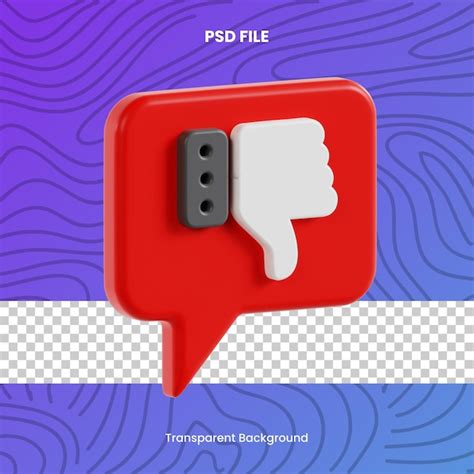 Premium Psd Dissatisfaction 3d Render Icon Illustration Psd File