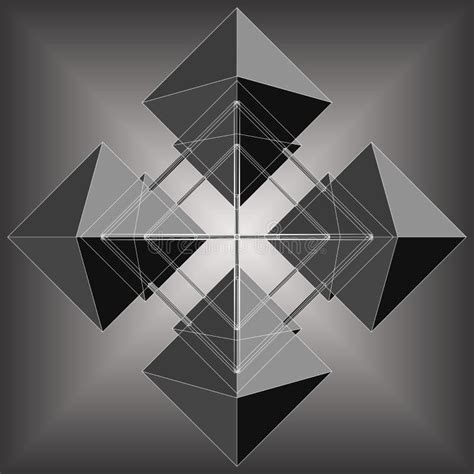 八面体 库存例证 插画 包括有 反射 空白 范围 回报 墙纸 八面体 端点 艺术 镜子 抽象 8357907