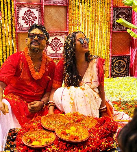 Sohini Sarkar Shovan Gangulys Haldi Ceremony