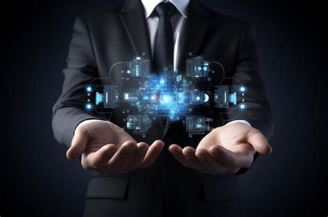Premium Ai Image Businessman Hand Working With A Cloud Computing