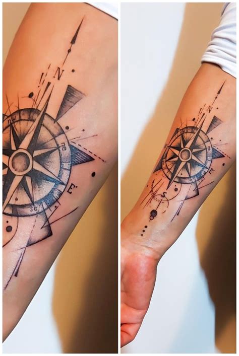 Tattoo Compass Geomethry