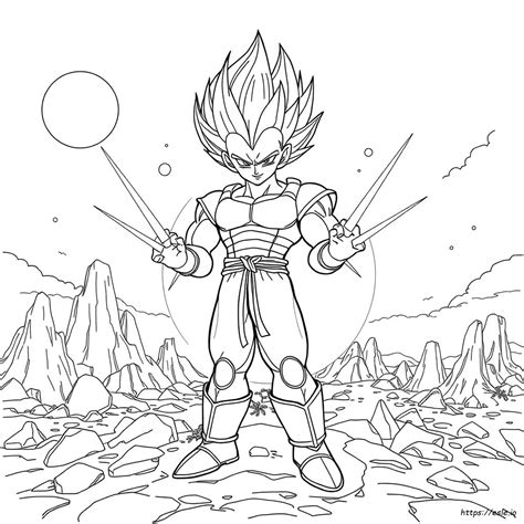 Dragon Ball Z Coloring Pages Vegeta Super Saiyan