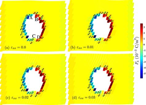 Ad Polarization Distribution For Hole Defect Case At Different