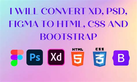 Convert Psd Xd Figma To Html Css Bootstrap By Theproviderss Fiverr