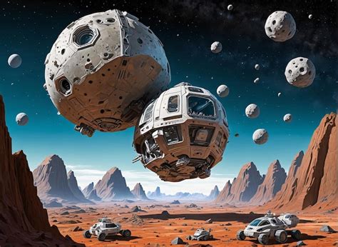 Premium Photo A Space Station With A Spaceship And A Spaceship Car In