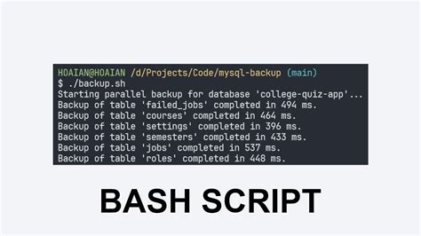 Chia SẺ Script Backup Mysql CỰc Nhanh Youtube