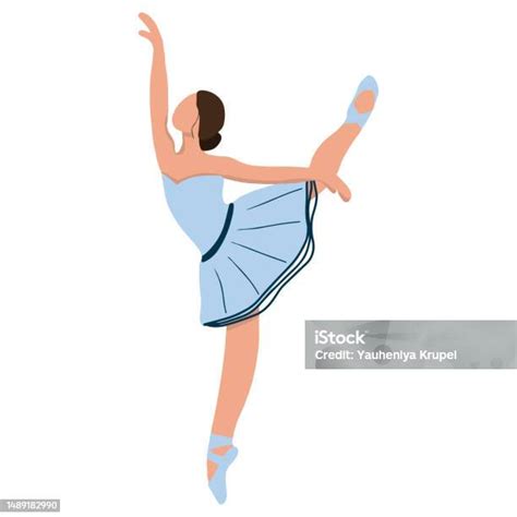 파란색 투투 드레스를 입은 우아한 발레리나가 뾰족한 신발을 신고 춤을 추고 있다 고립된 배경에 있는 여성의 아름다운 클래식 극장