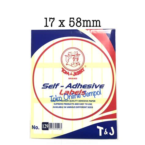 Jual Label Tom And Jerry No 129 Stiker 17x58mm Tom N Jerry Sticker Tom