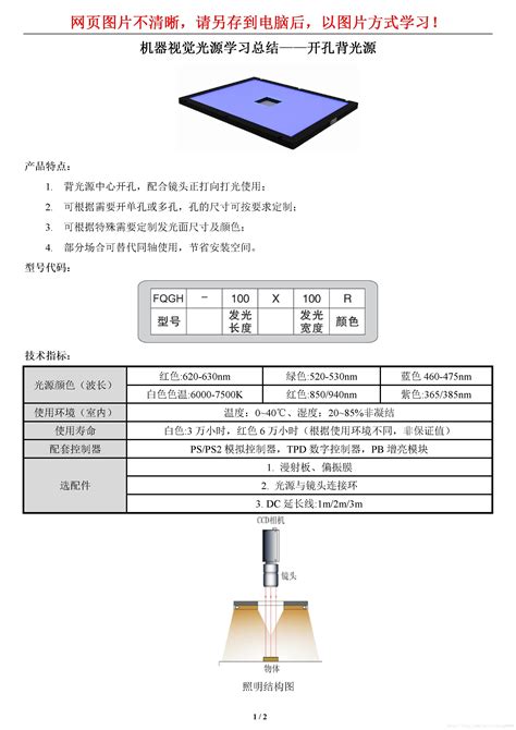 机器视觉光源学习总结——开孔背光源背光成像为什么要在吸盘开孔 Csdn博客