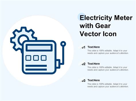 Electricity Meter With Gear Vector Icon Ppt Powerpoint Presentation File Ic