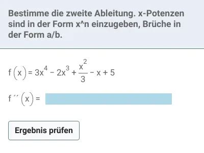 Zweite Ableitung Krümmung Wendepunkt Matheaufgaben und Online Übungen Mathegym