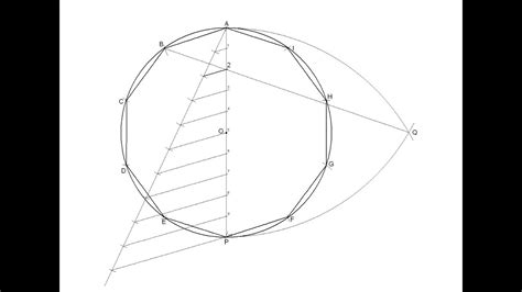 general method to draw regular polygons inscribed in a circle youtube